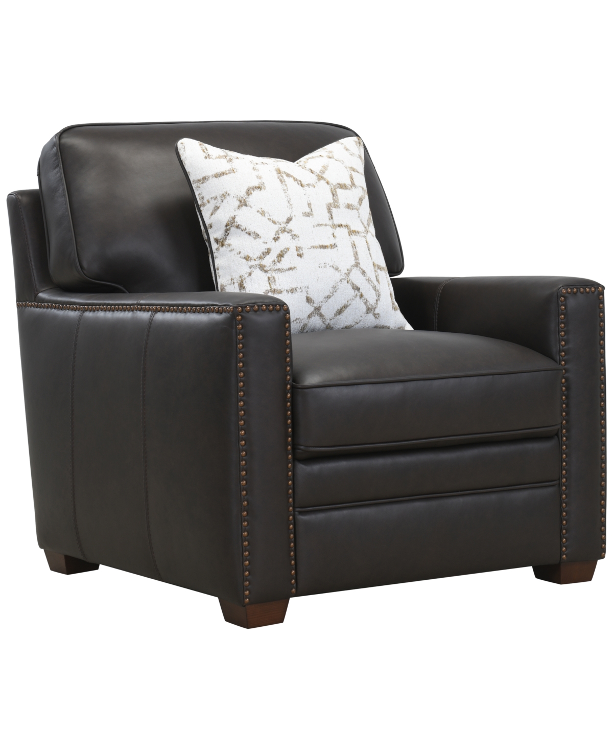 Click here for Gaspare 37 Leather Chair  Macys Exclusive - Brown prices
