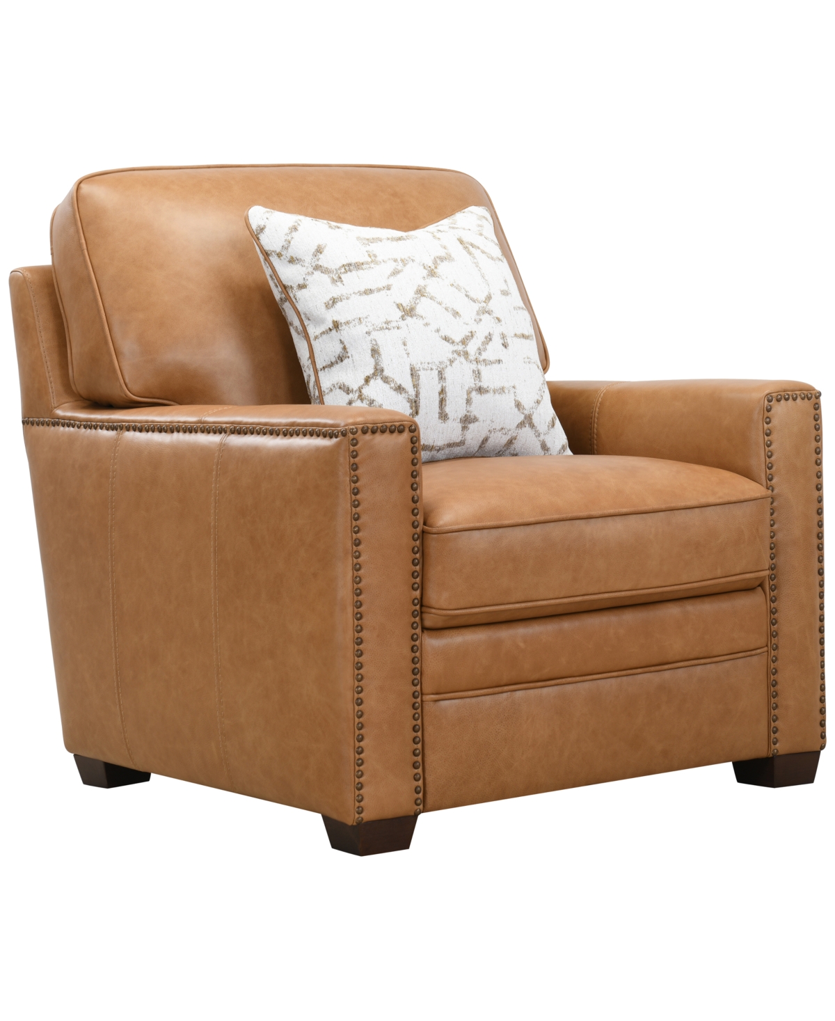 Click here for Gaspare 37 Leather Chair  Macys Exclusive - Toffee prices