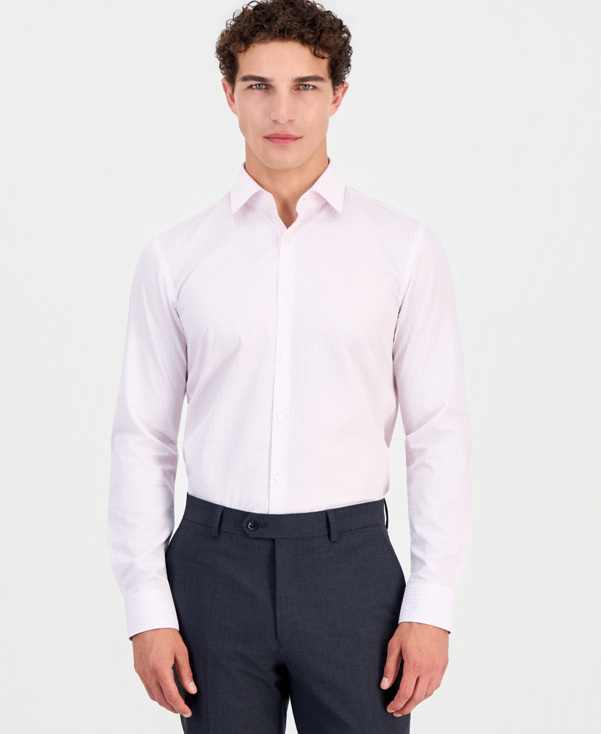 Click here for Mens Kenno Slim-Fit Dress Shirt - Light/pastel Pur... prices