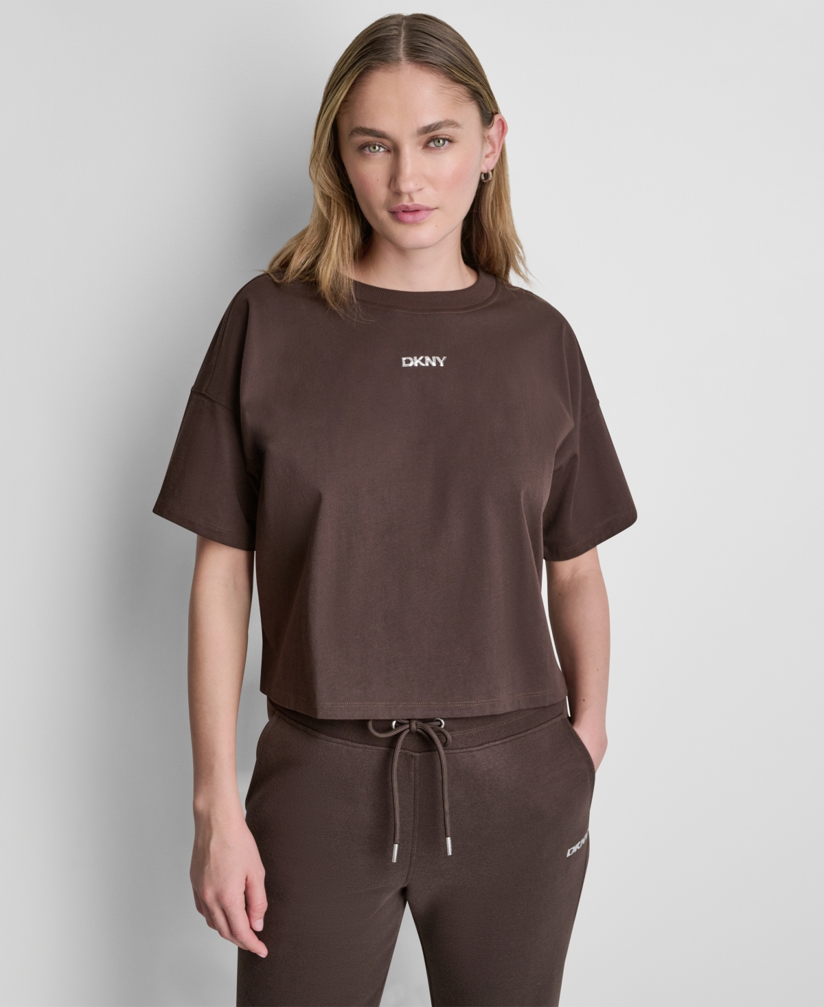 Click here for Dkny Sport Womens Metallic Bubble Logo Drop Should... prices