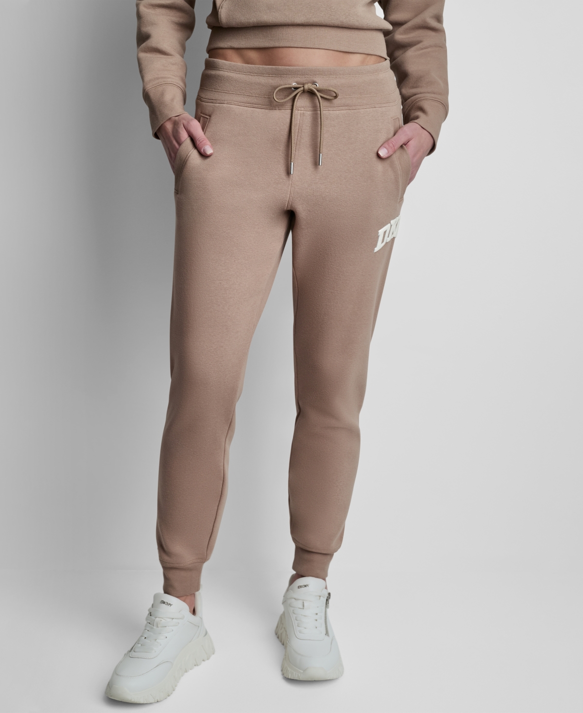 Click here for Dkny Sport Womens Varsity Logo Jogger Pants - Wood... prices