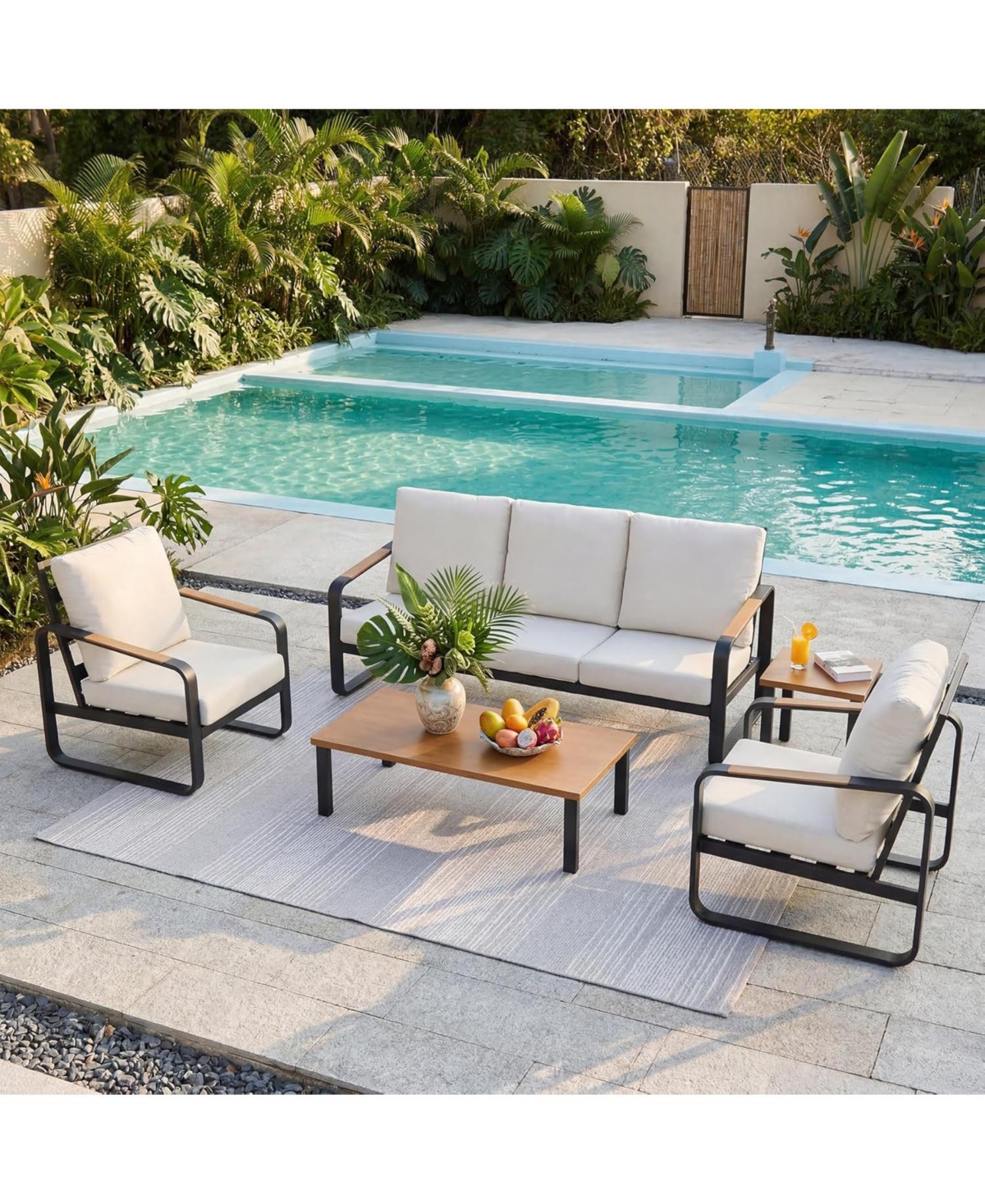 Click here for Tribesigns 5-Piece Outdoor Patio Furniture Set wit... prices