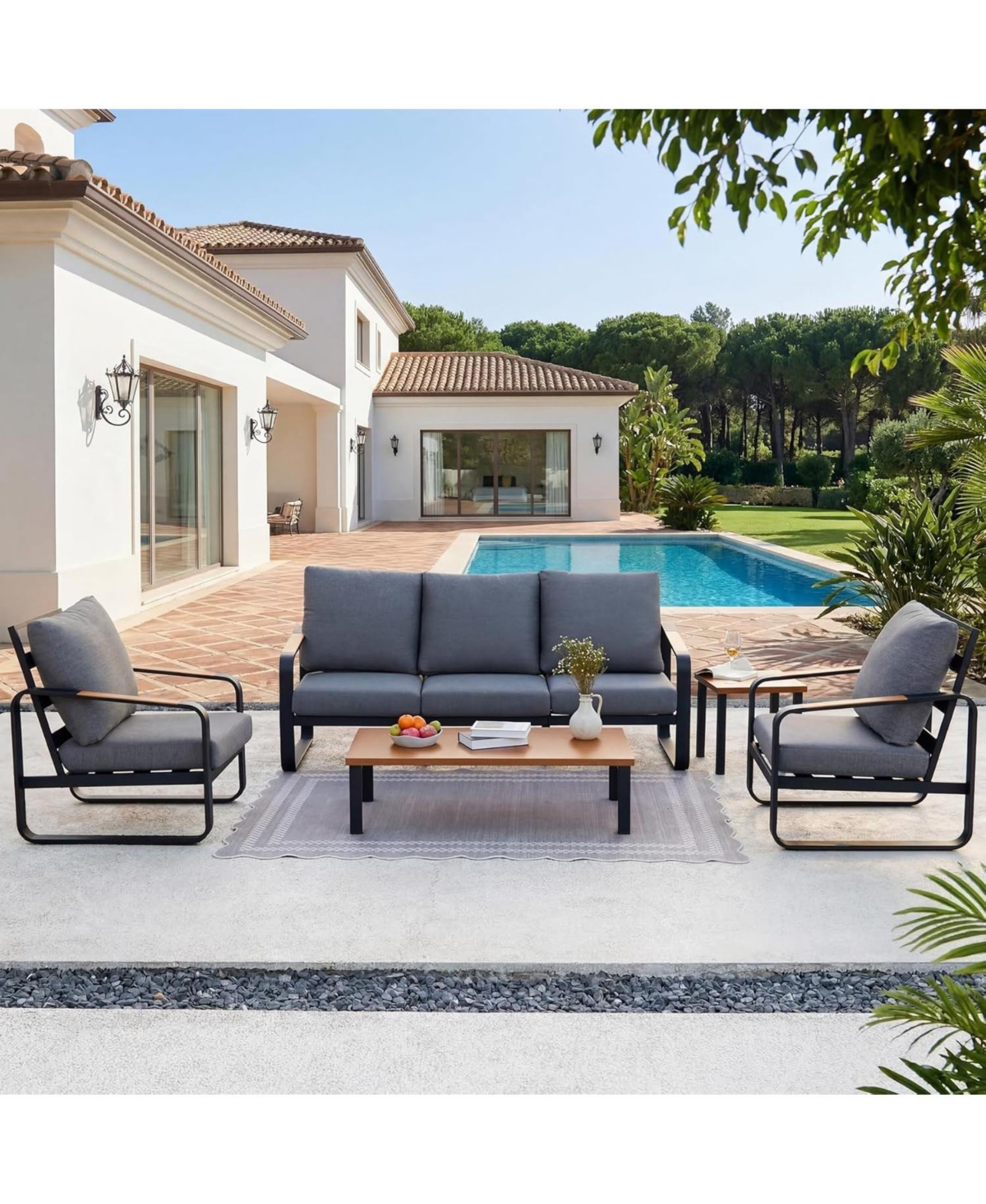 Click here for Tribesigns 5-Piece Outdoor Patio Furniture Set wit... prices