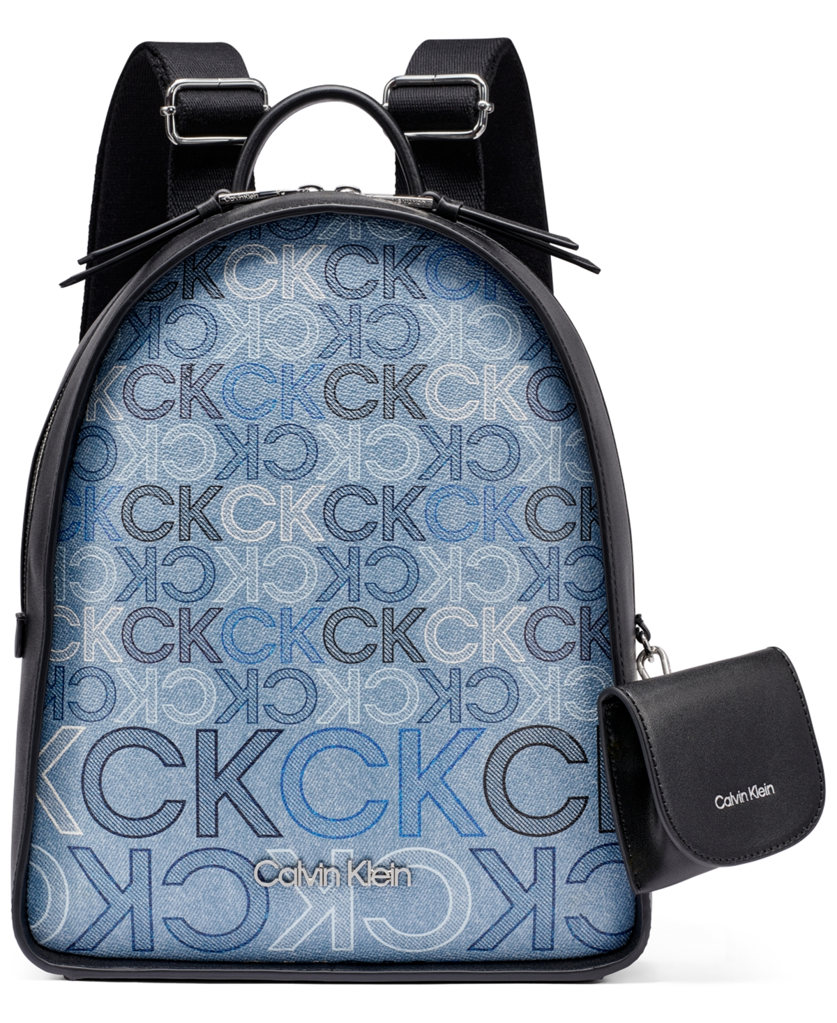 Click here for Calvin Klein Kyren Denim Signature Backpack Messen... prices