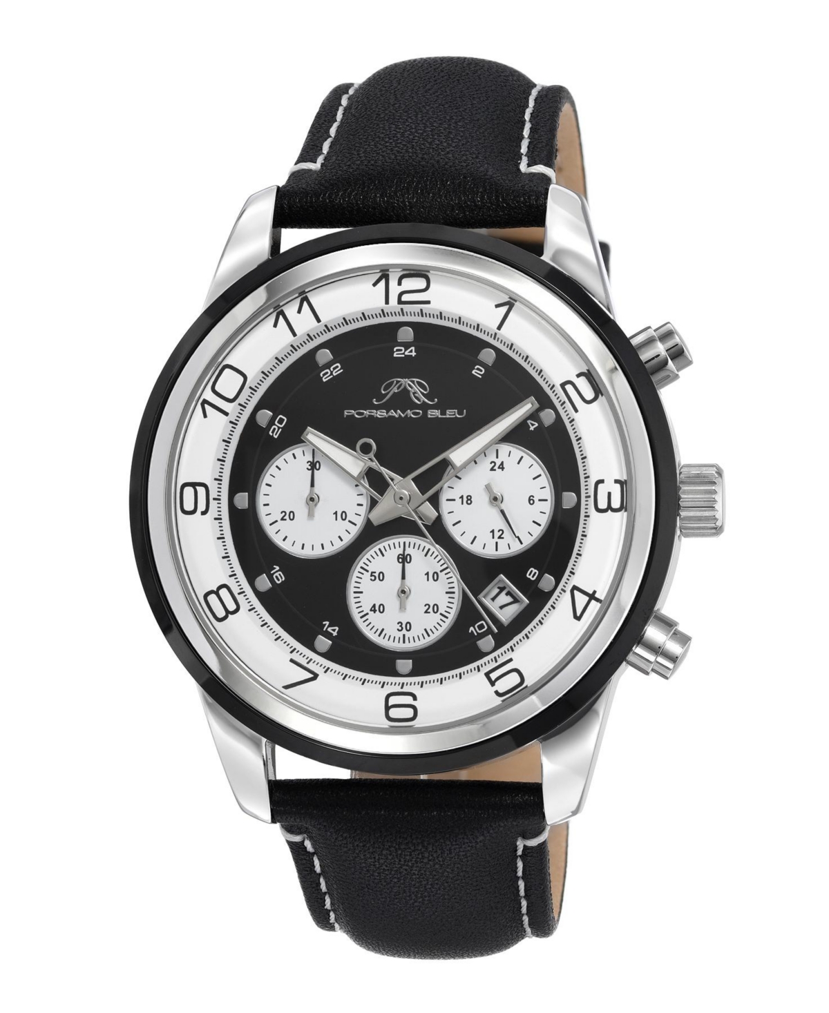 Click here for Porsamo Bleu Mens Arthur Genuine Leather Band Watc... prices