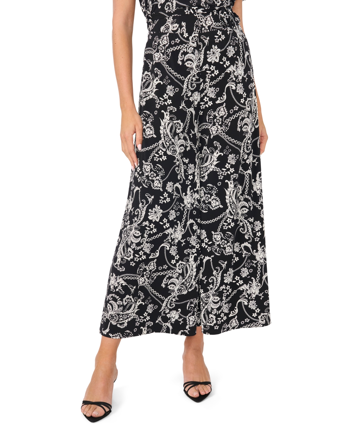 Click here for Sam & Jess Womens Wide-Leg Pull-On Pants - Black F... prices