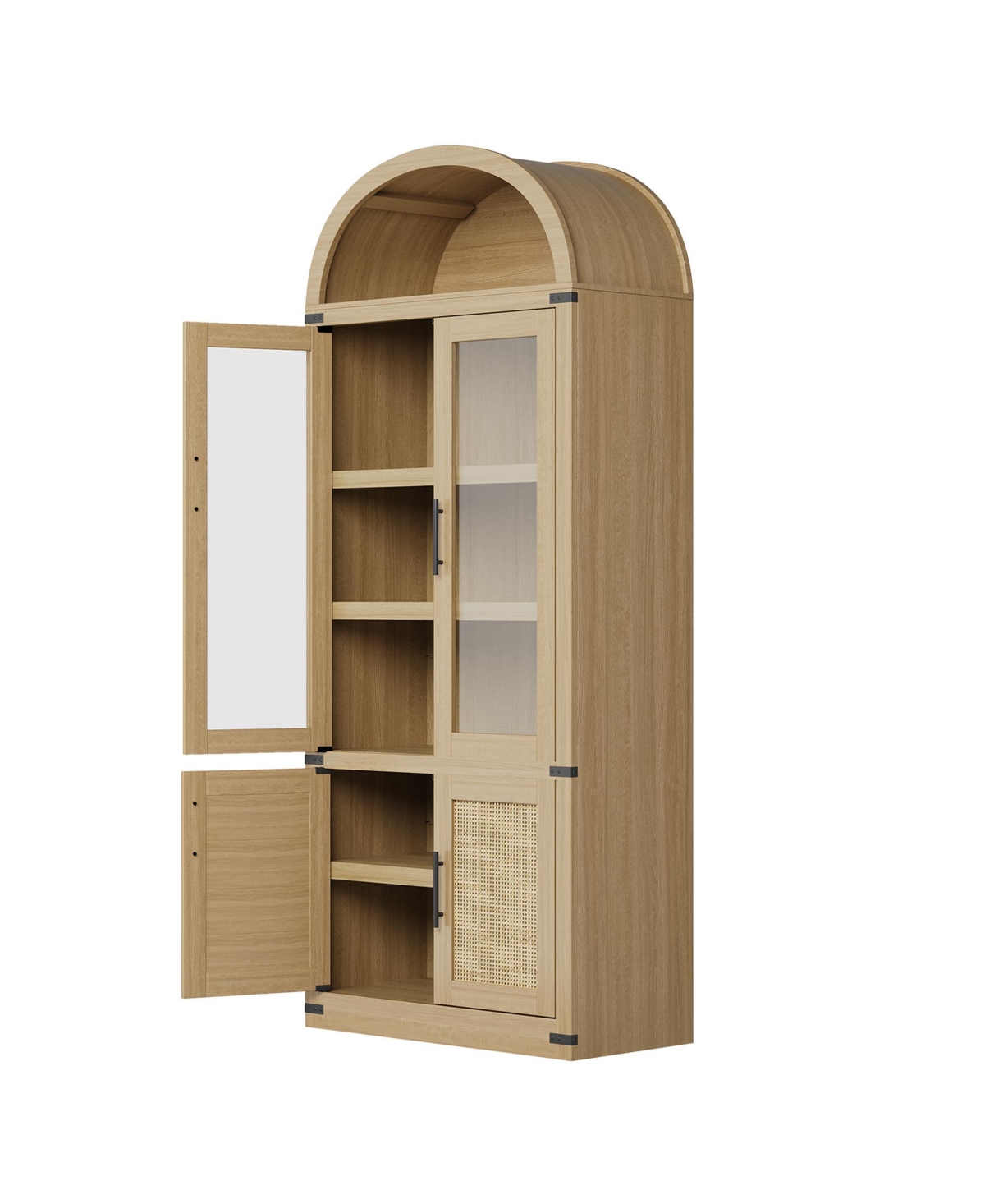Click here for Gaomon 71.6 Farmhouse Arched Bookcase with Glass D... prices