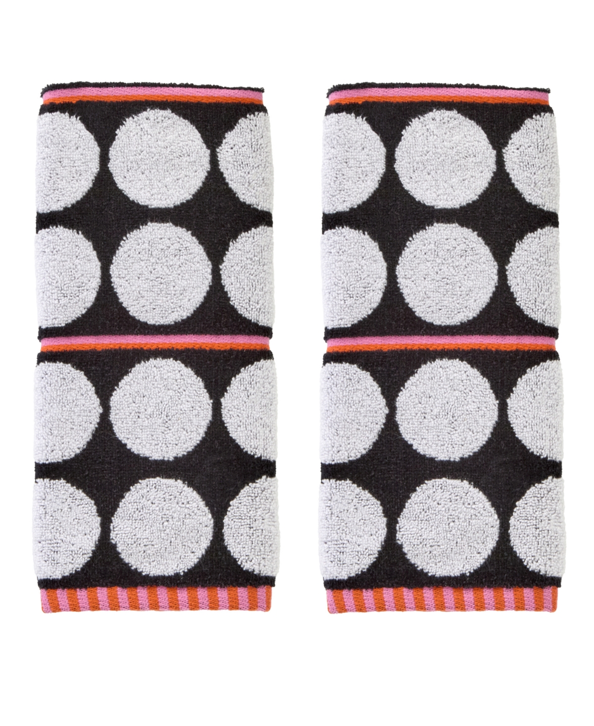 Click here for Skl Home Polka Dot Grande Jacquard Curved 2-Piece... prices
