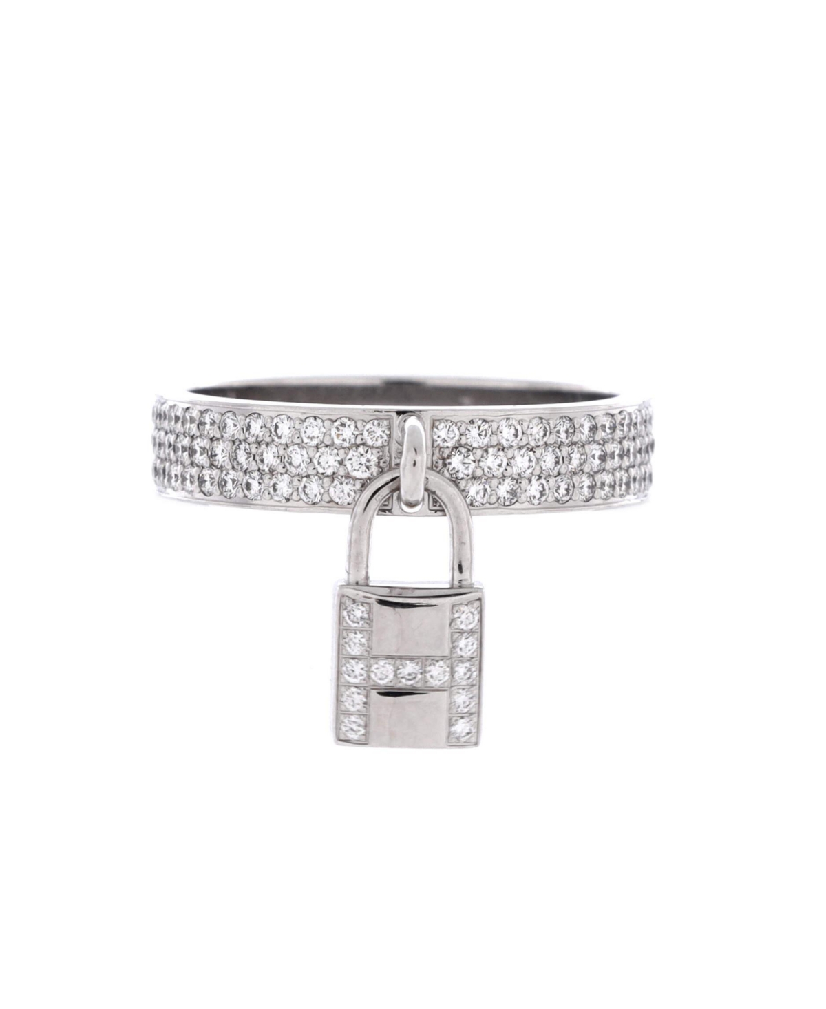 Click here for Pre-Owned HERMES Kelly Clochette Ring - 18k white... prices