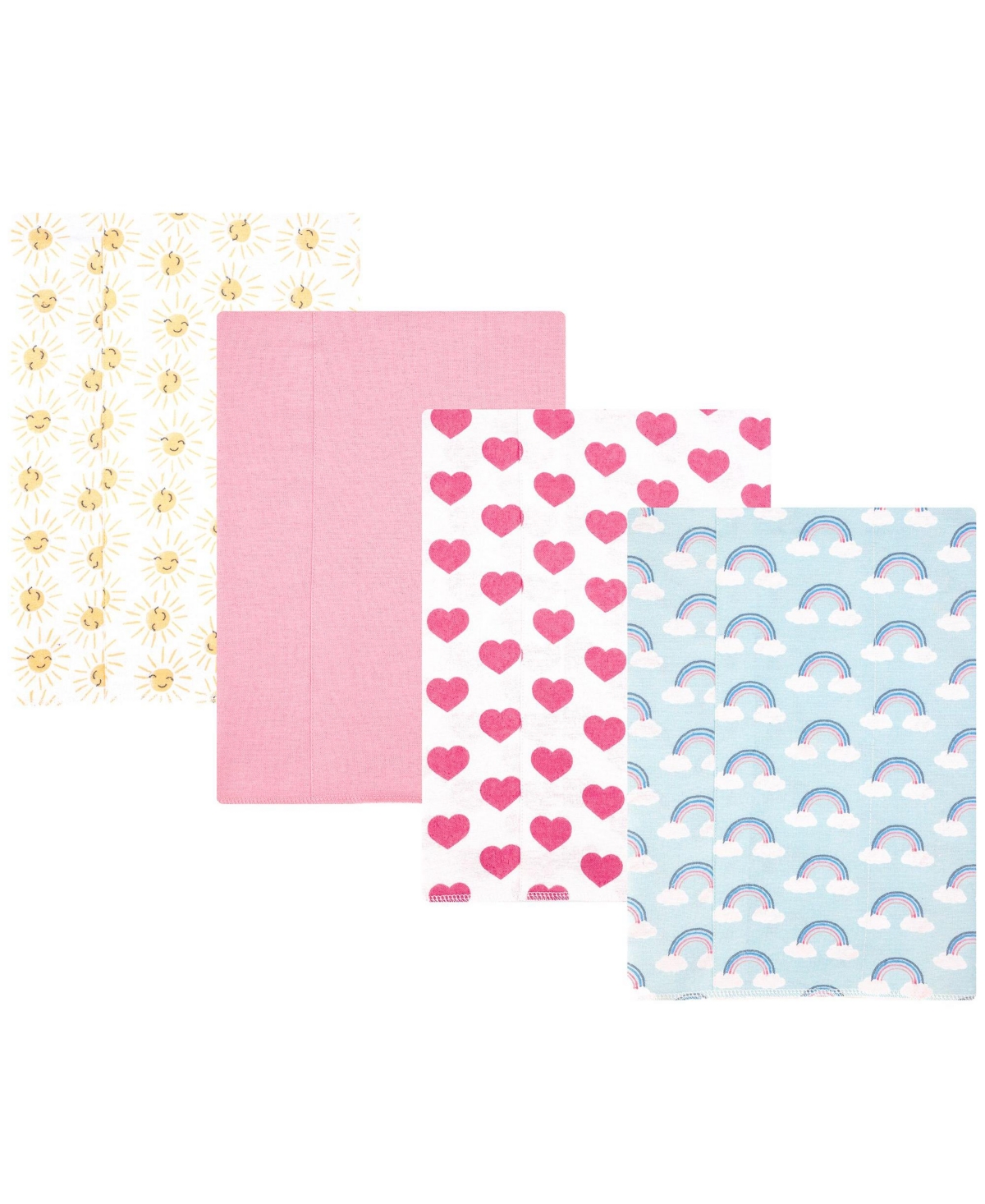 Click here for Hudson Baby Girl Cotton Poly Flannel Burp Cloths 4... prices
