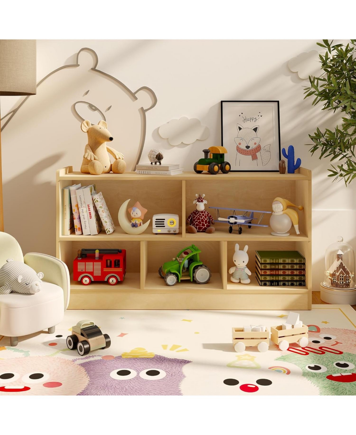 Click here for gaomon 5-Section 2-Tier Toy Storage Organizer  Woo... prices