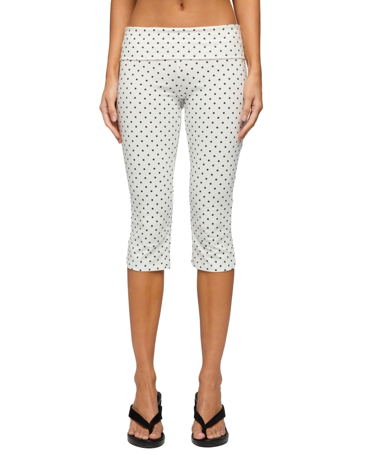 Click here for Edikted Womens Eloisa Polka Dot Foldover Capri Pan... prices