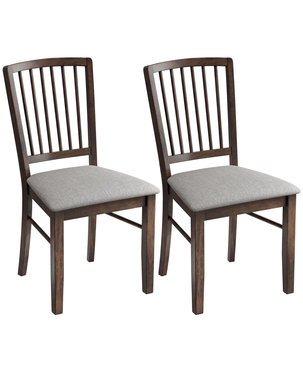 Click here for Homcom Upholste Dining Chairs Set of 2 with Solid... prices