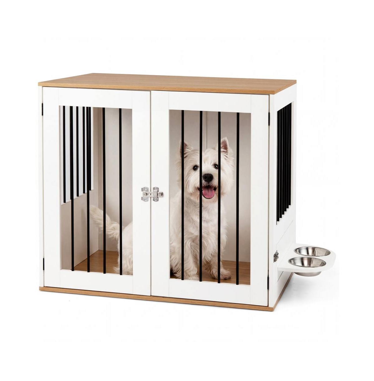 Click here for Ruie Wooden Dog Crate Furniture with Double Lock D... prices