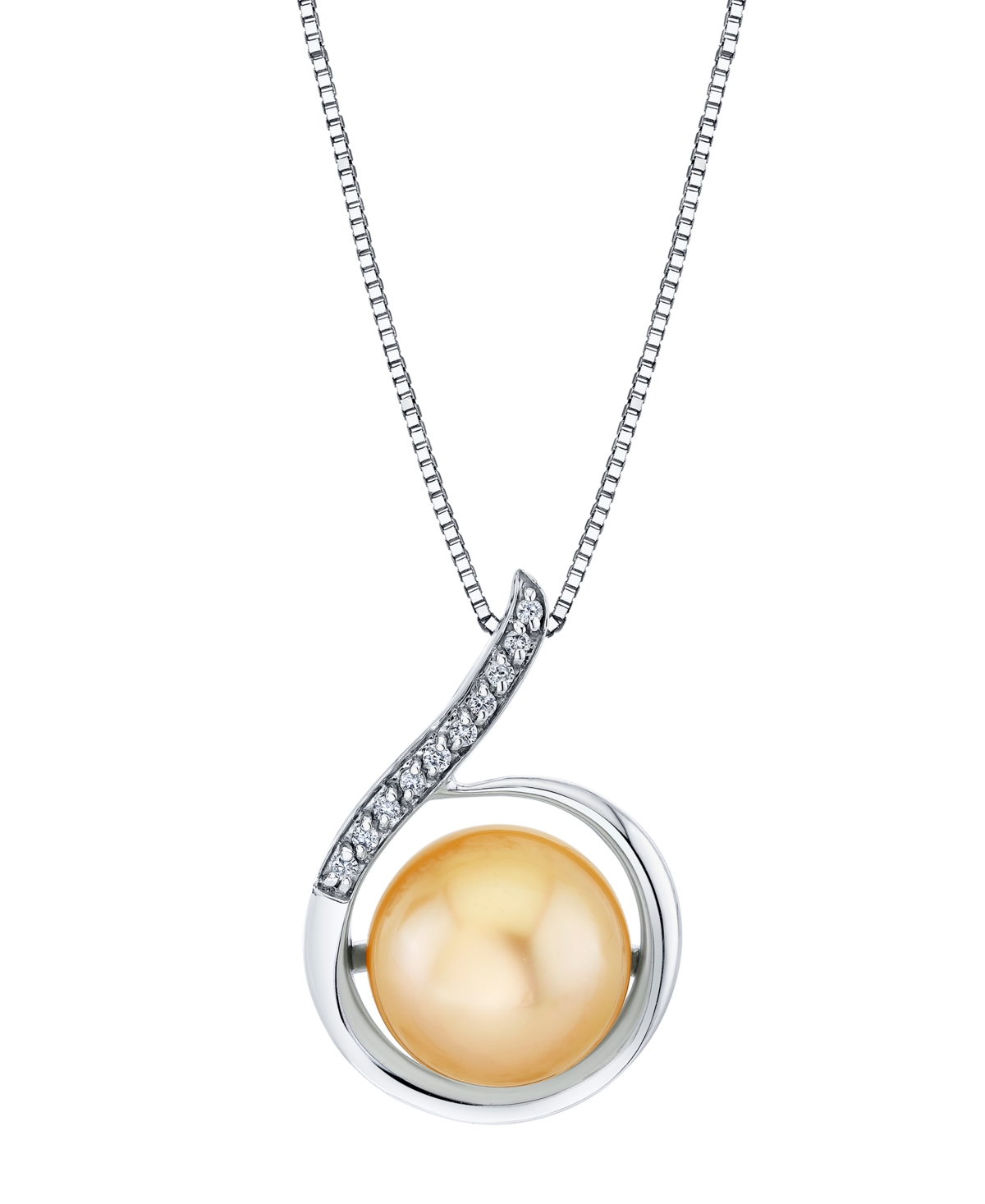 Click here for Macys Cultured Golden South Sea Pearl (11mm) & Dia... prices