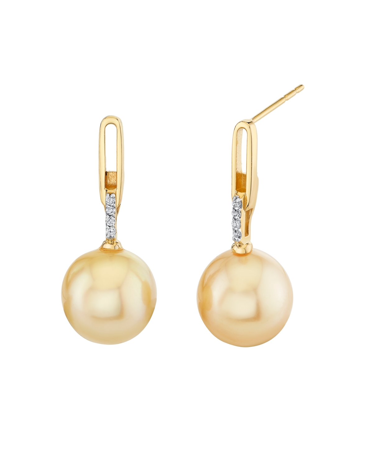 Click here for Macys Cultured Golden South Sea Pearl (9mm) & Diam... prices