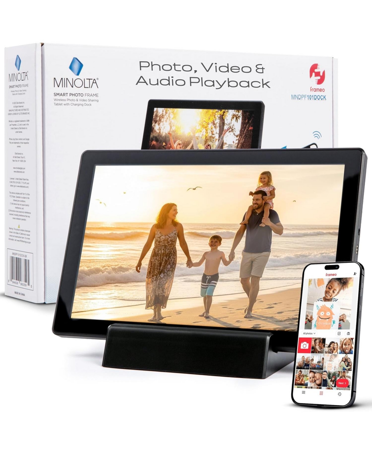 Click here for Minolta MNDPF101DOCK Smart Photo Frame with Chargi... prices