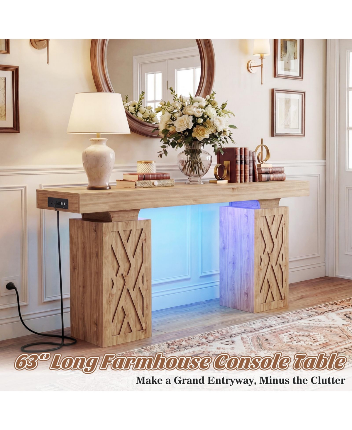 Click here for Aheaplus 63 Entry Table with Charging Station  Con... prices