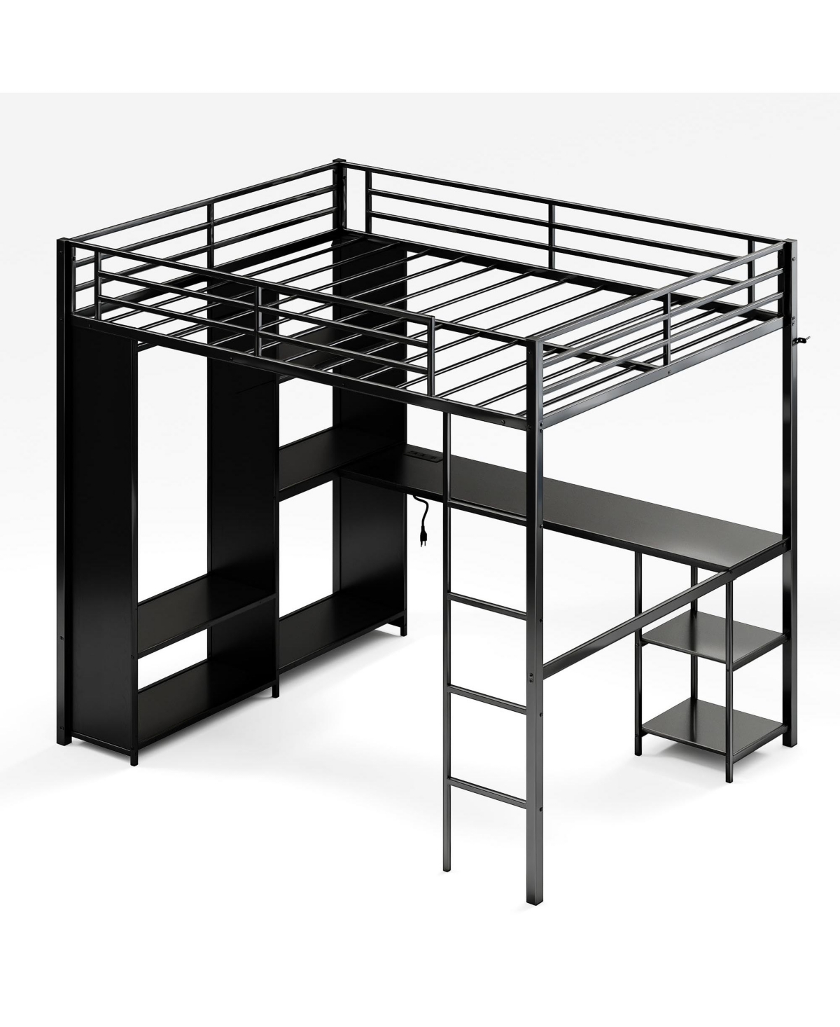 Click here for gaomon Queen Size Loft Bed with Desk and Storage S... prices
