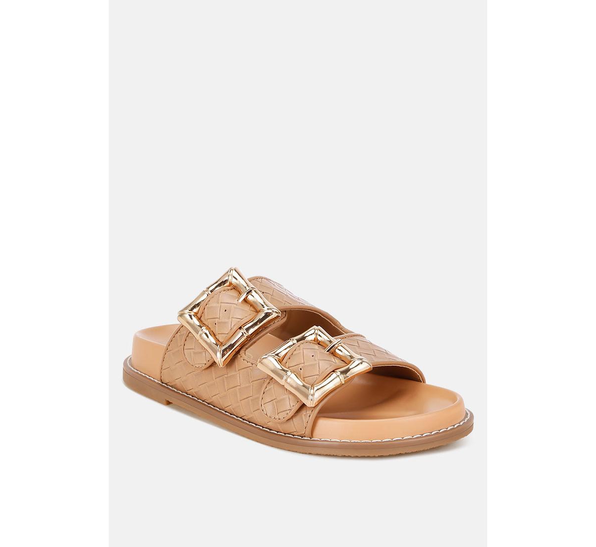 Click here for London Rag Womens Zooper Chunky Buckle Slip-On Fla... prices