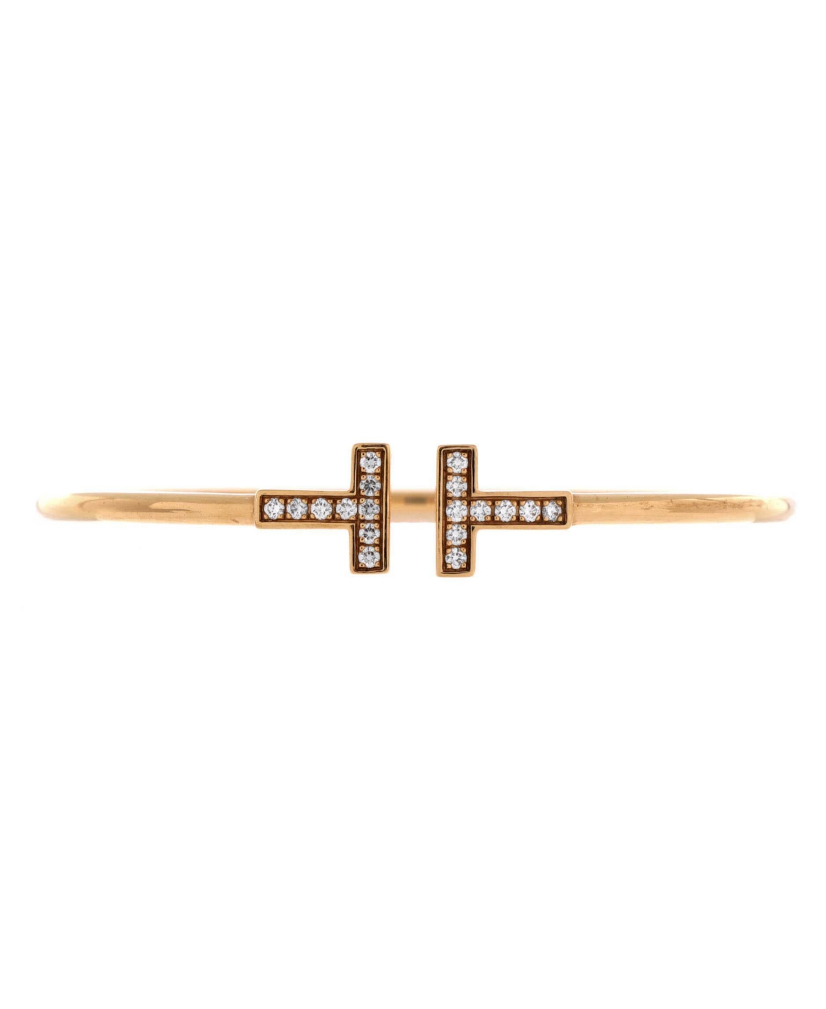 Click here for Pre-Owned Tiffany & Co T Wire Bracelet - 18k rose... prices