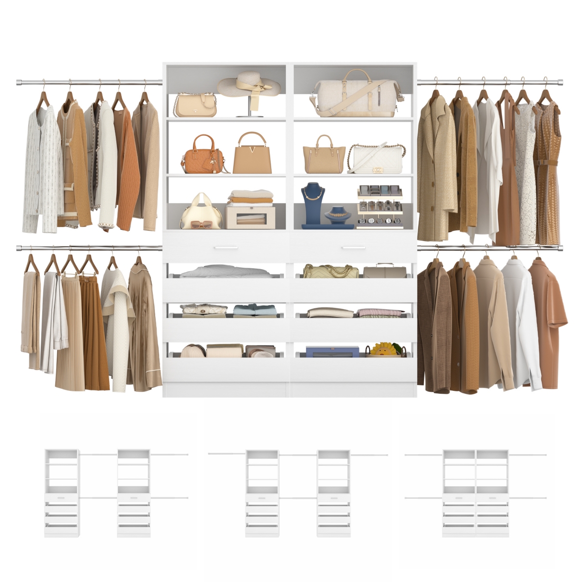 Click here for Aheaplus Closet System with 8 Wooden Drawers and 4... prices