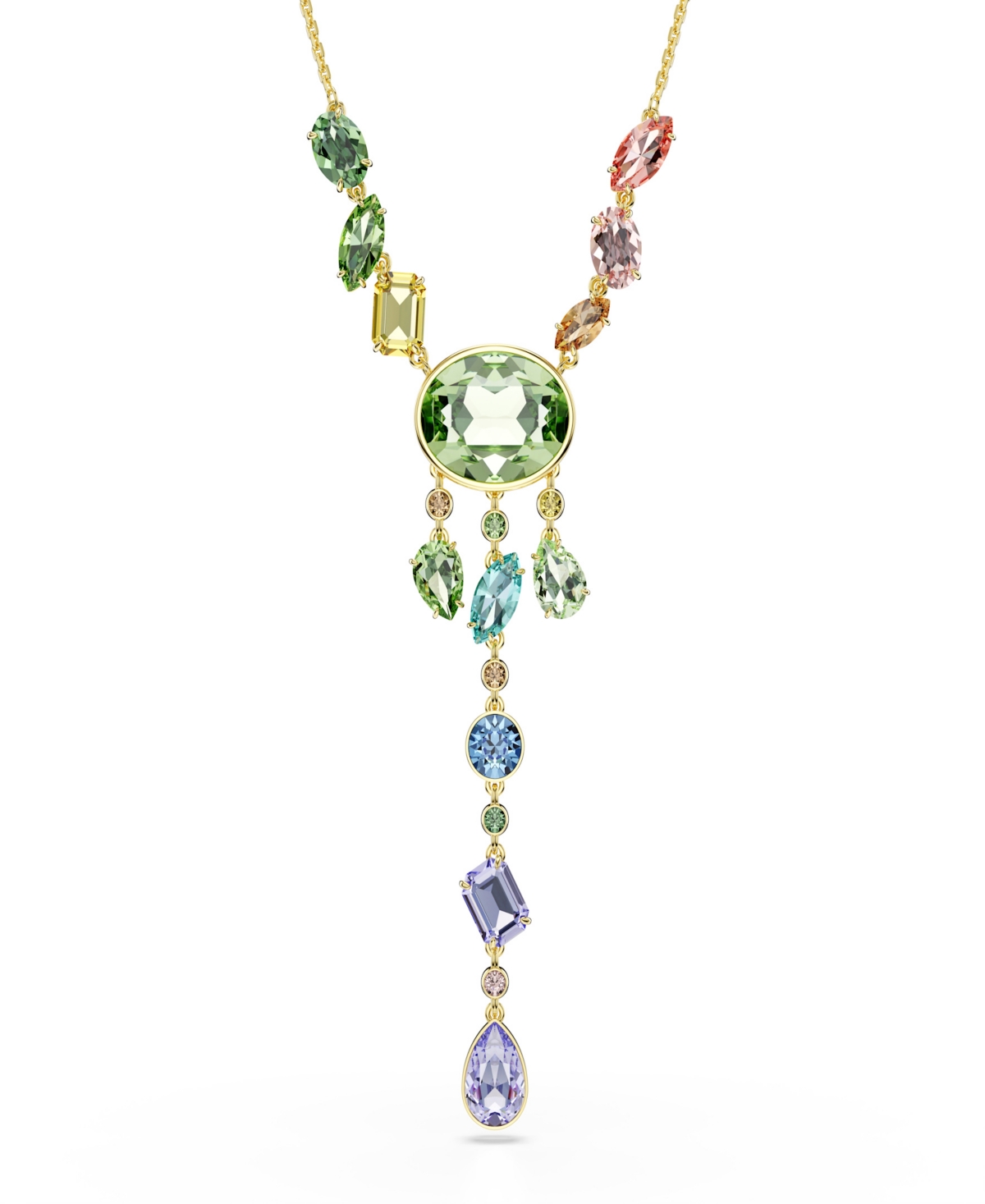 Click here for Swarovski Gold-Tone Plated Gema Y Necklace - Open prices