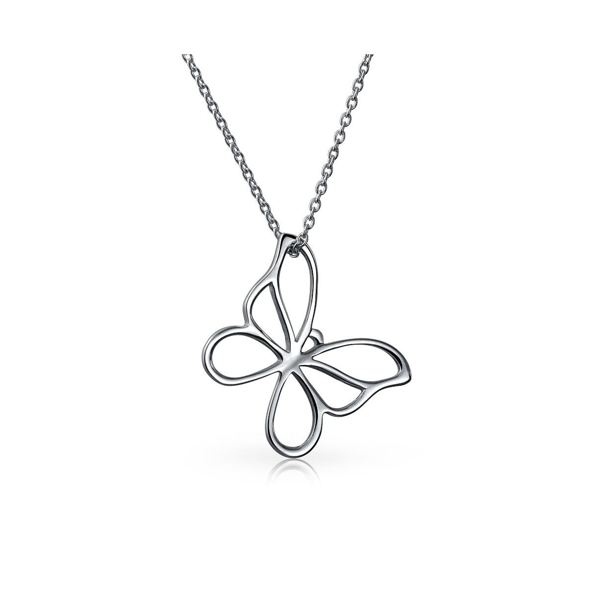 Click here for Bling Jewelry Butterfly Pendant Necklace Dainty Op... prices