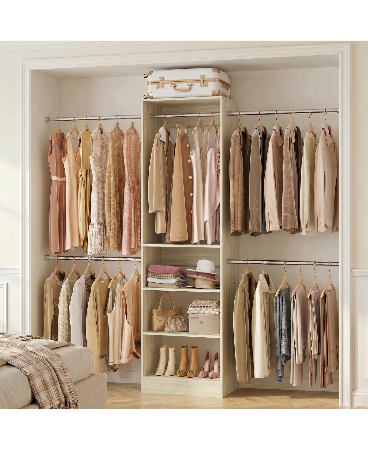 Click here for Aheaplus 5-10Feet Closet System with 5 Hanging Rod... prices