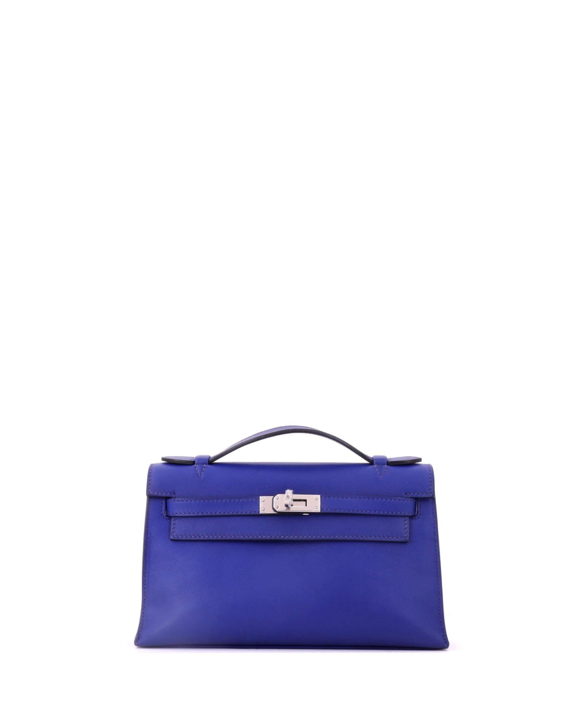 Click here for Pre-Owned HERMES Kelly Pochette Swift - Blue prices