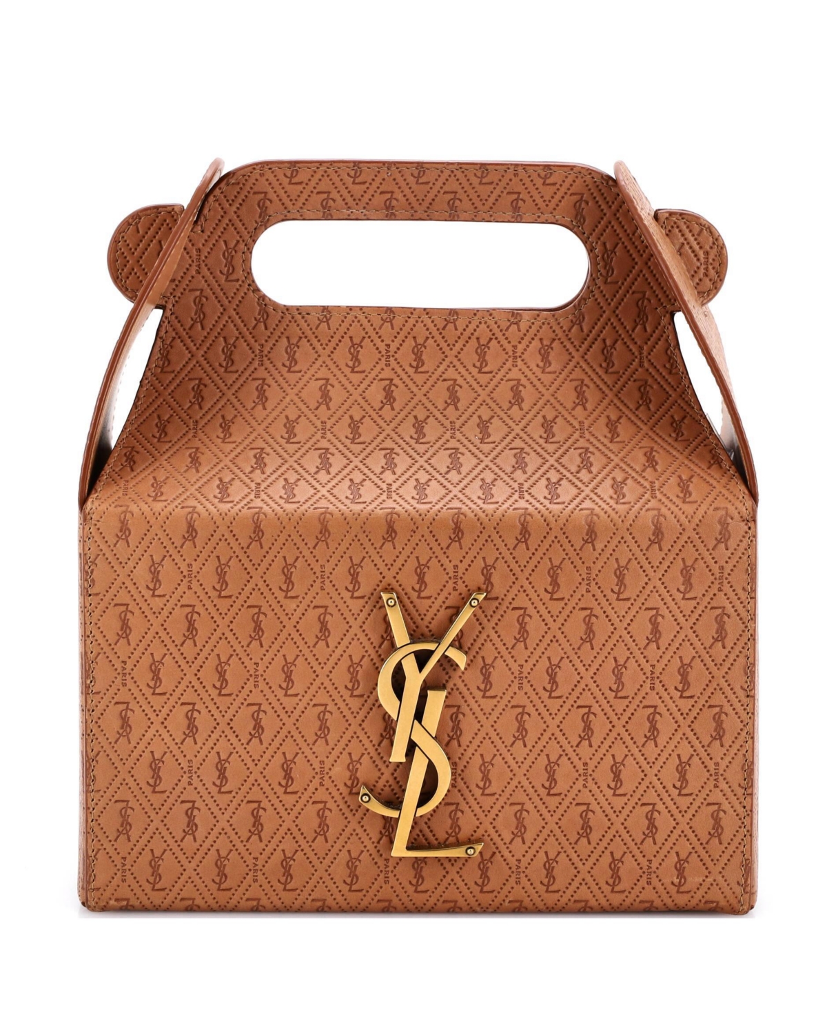 Click here for Pre-Owned Saint Laurent Take-Away Box Bag Monogram... prices