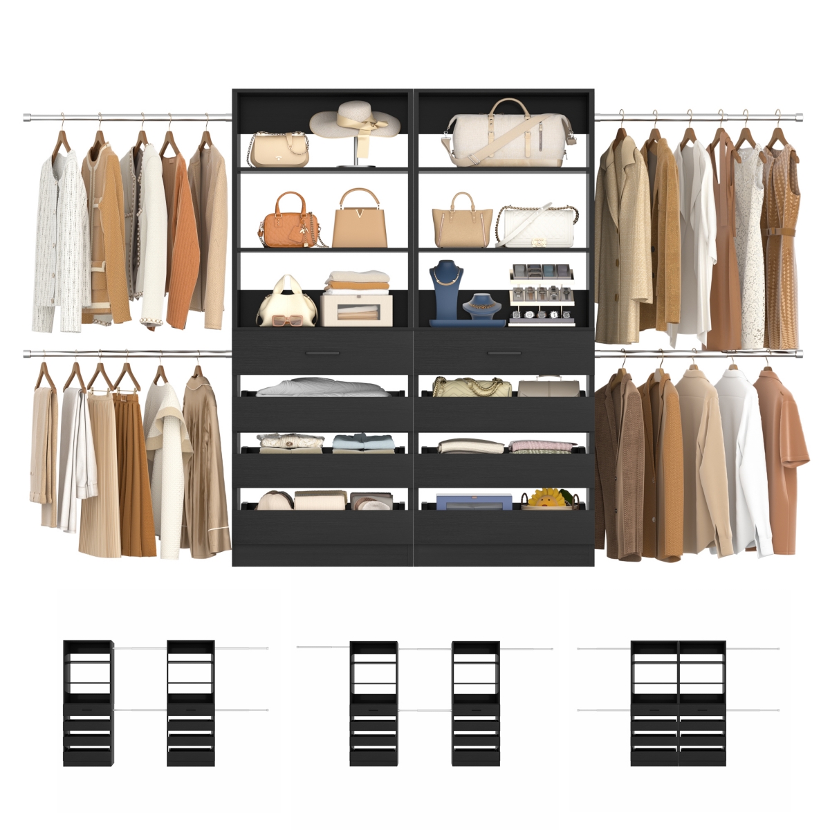 Click here for Aheaplus Closet System with 8 Wooden Drawers and 4... prices