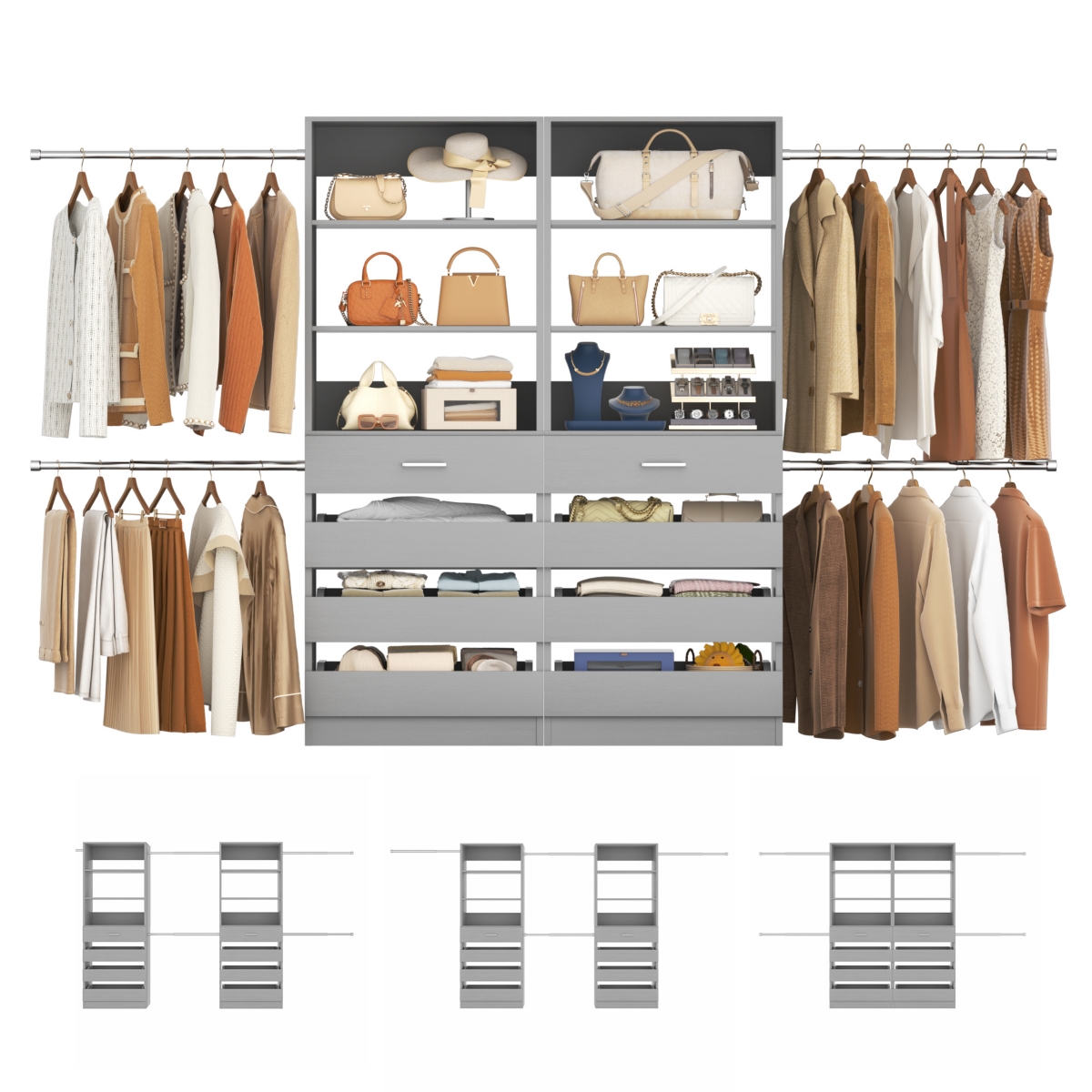 Click here for Aheaplus Closet System with 8 Wooden Drawers and 4... prices