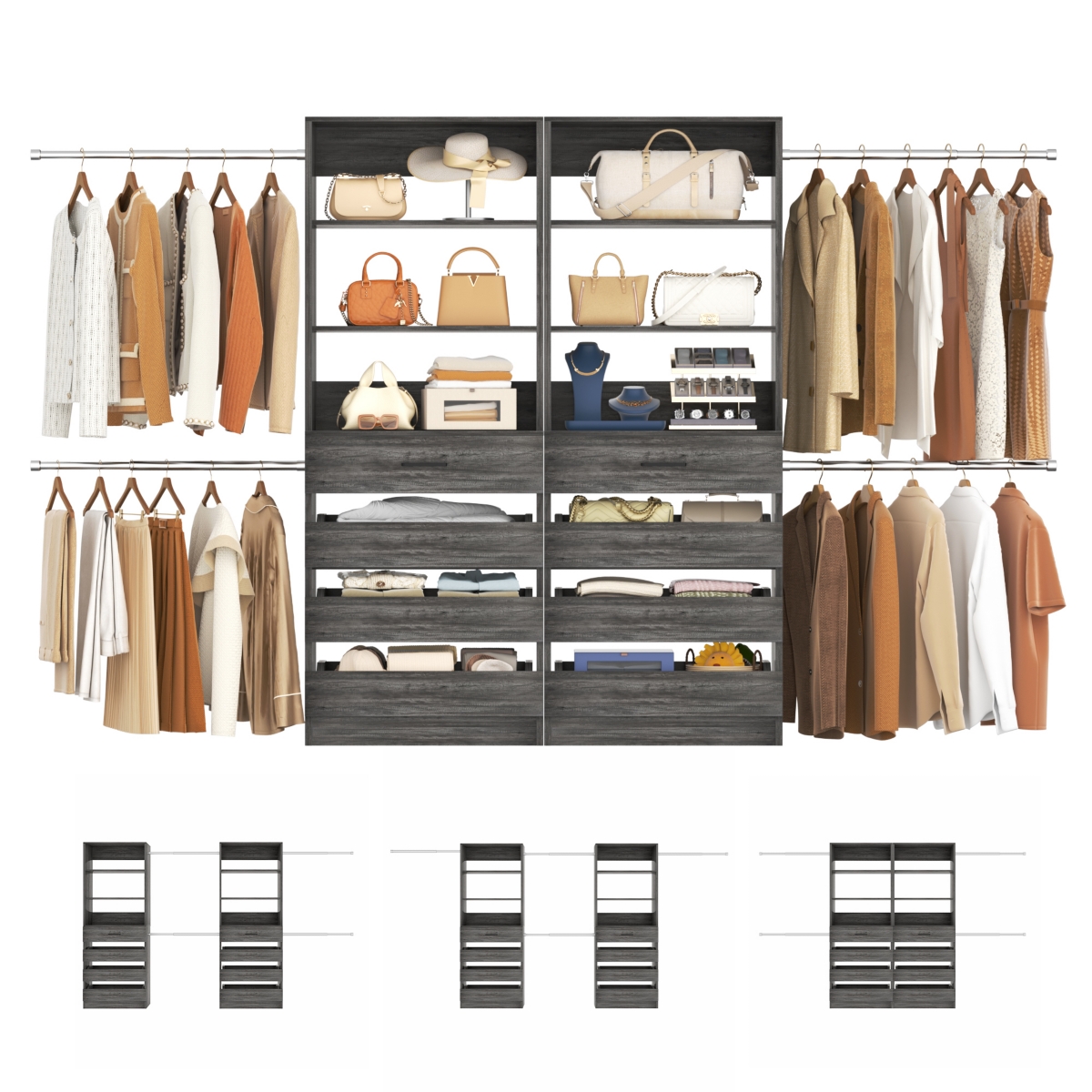 Click here for Aheaplus Closet System with 8 Wooden Drawers and 4... prices