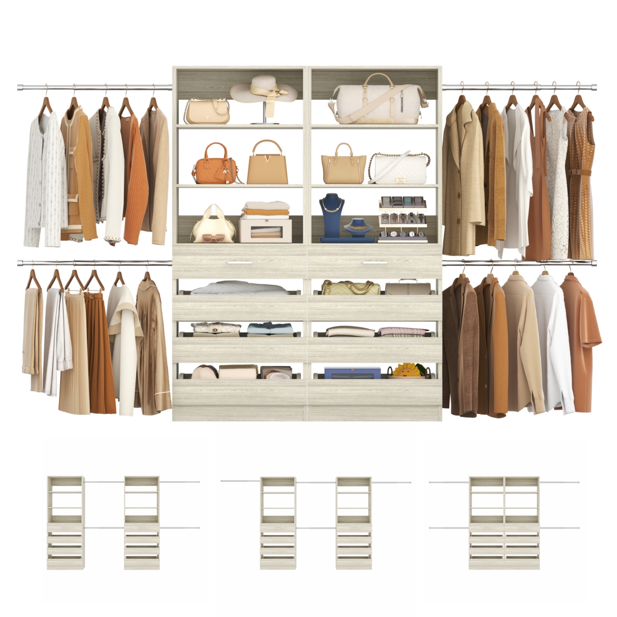 Click here for Aheaplus Closet System with 8 Wooden Drawers and 4... prices