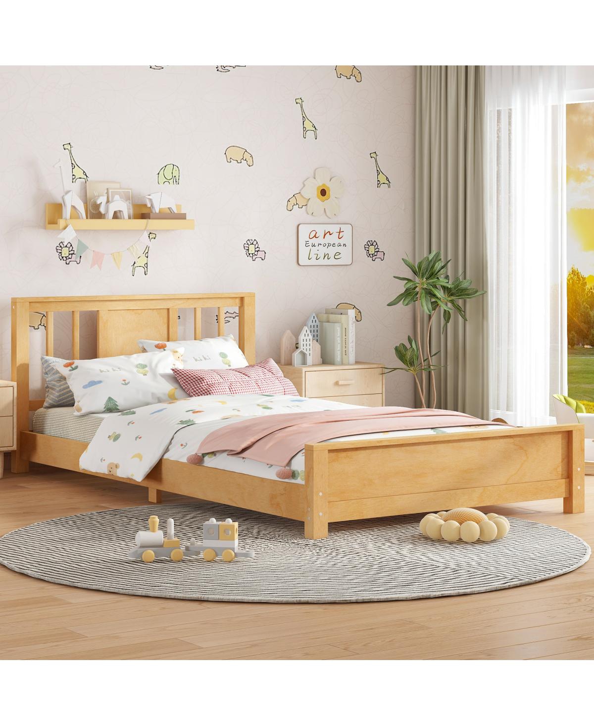 Click here for Streamdale Furniture Twin Size Solid Wood Platform... prices