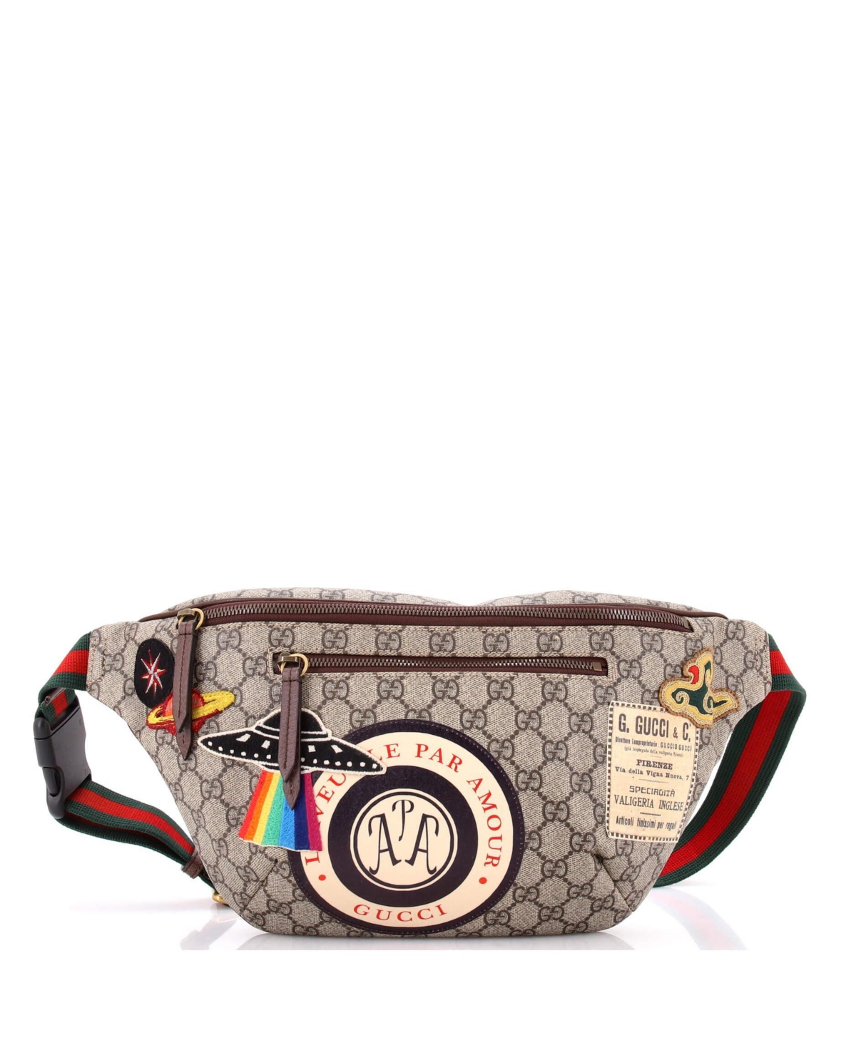 Click here for Pre-Owned Gucci Courrier Zip Belt Bag Gg Coated Ca... prices