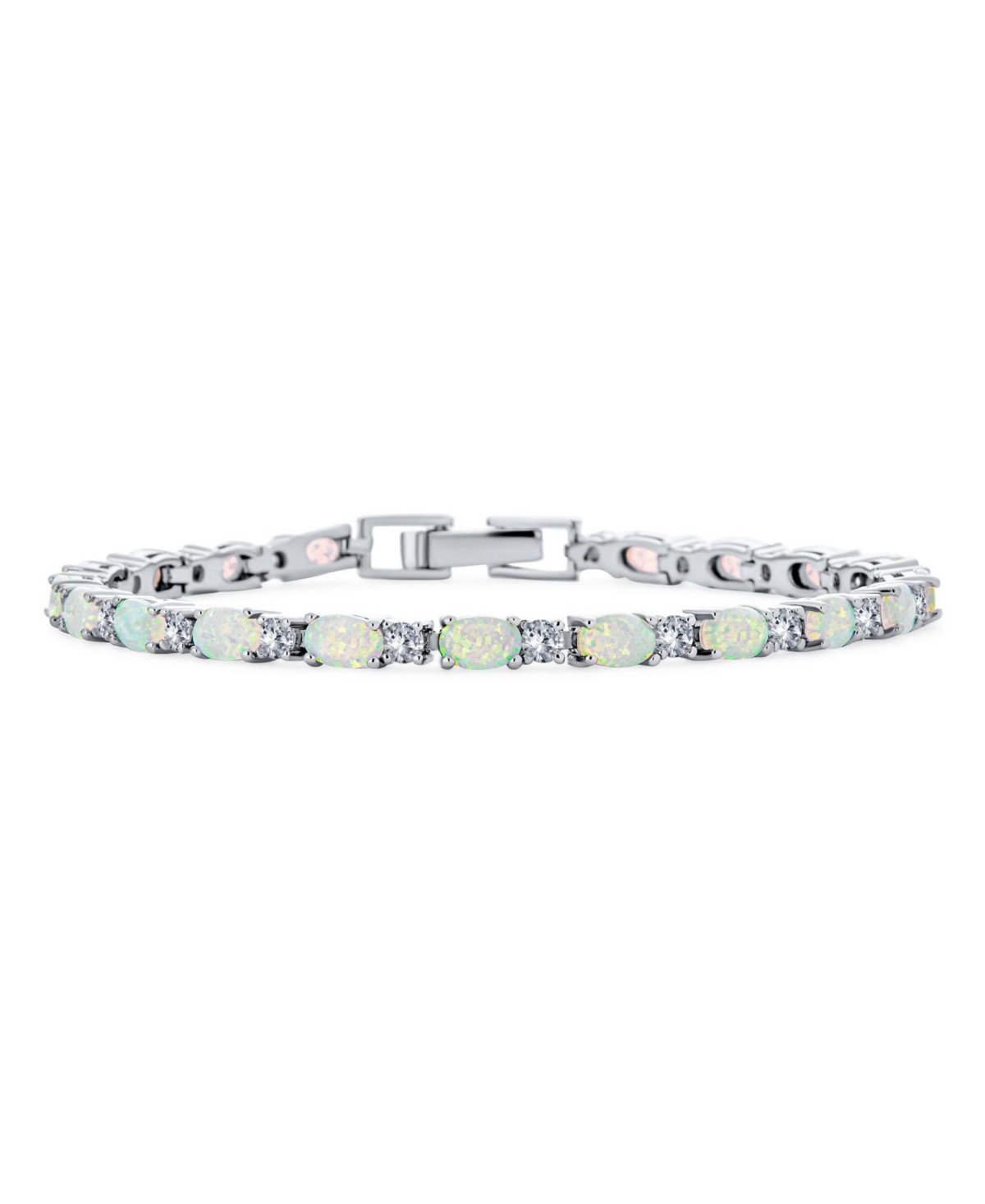 Click here for Bling Jewelry Solitaire Round Created Opal Tennis... prices