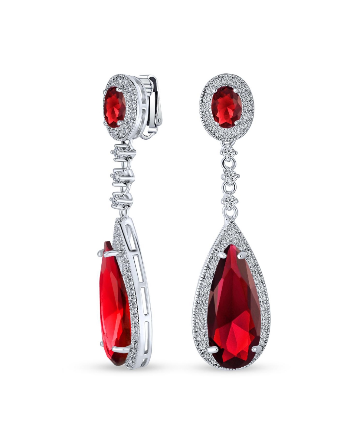 Click here for Bling Jewelry Amethyst Purple Cz Teardrop Chandeli... prices