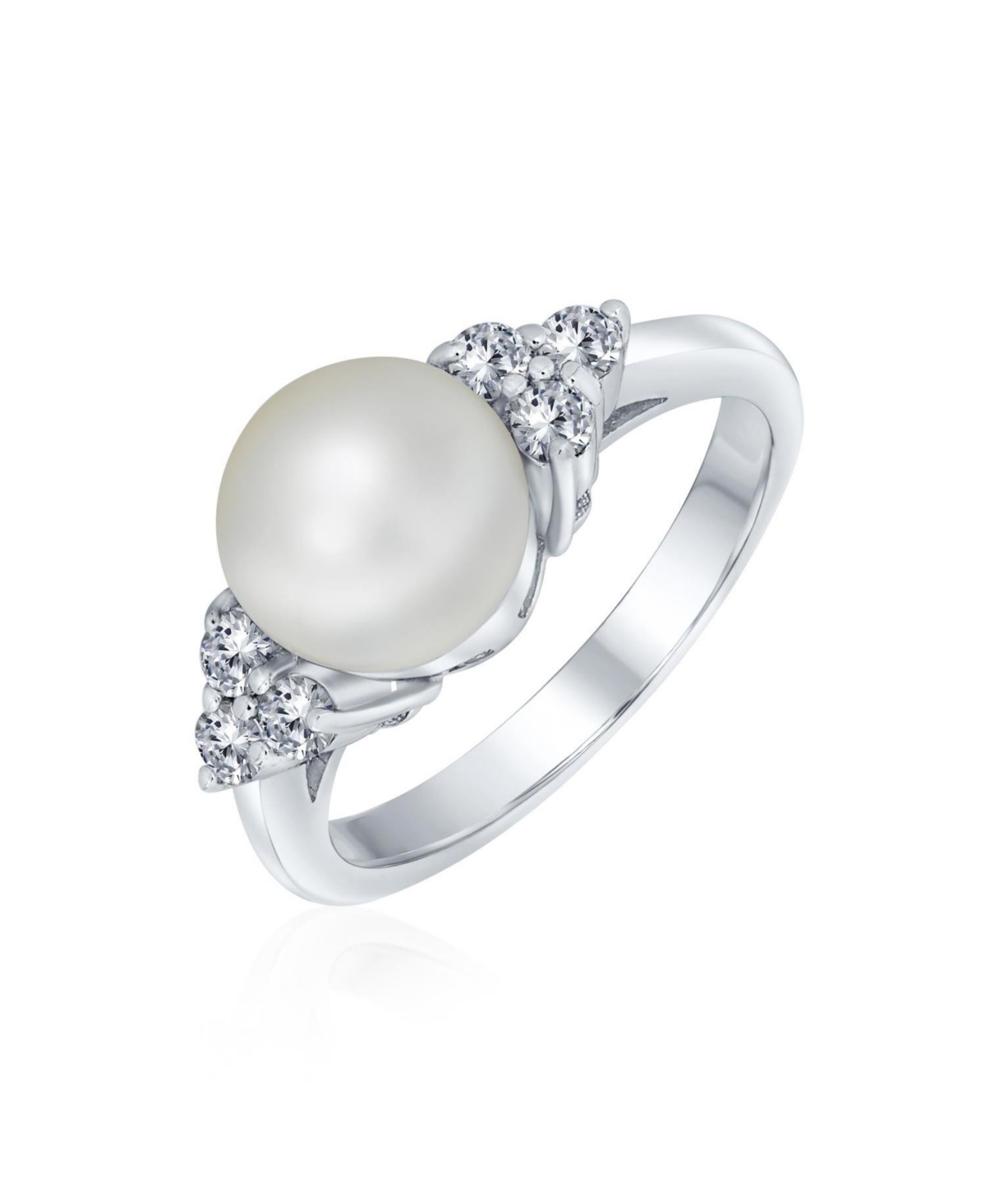 Click here for Bling Jewelry Party Cz Halo Side Stones Solitaire... prices