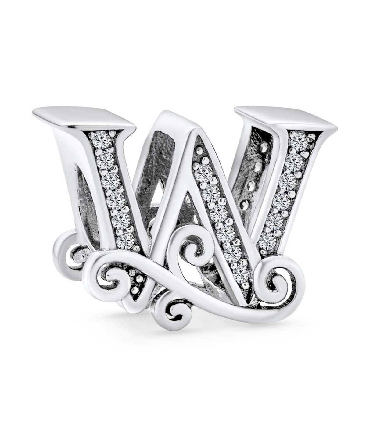Click here for Bling Jewelry Initial Alphabet Bead Charm Fancy Sc... prices