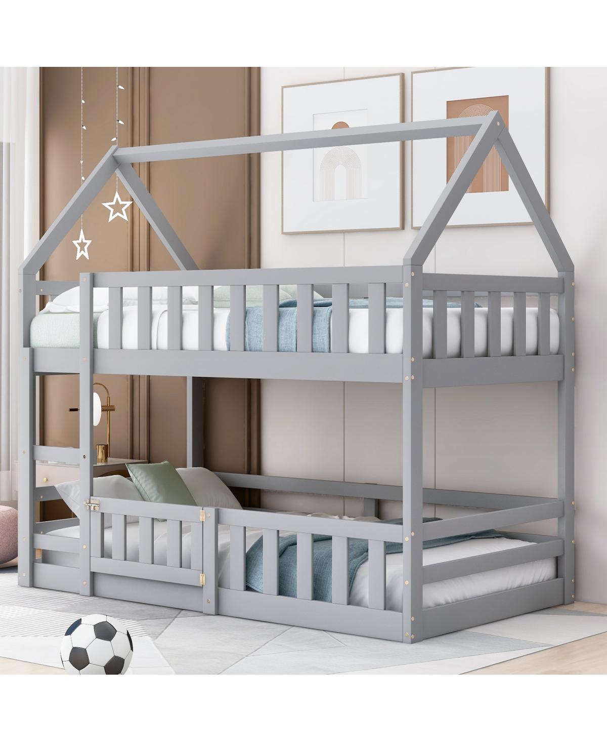 Click here for Streamdale Furniture Twin over Twin House Bunk Bed... prices