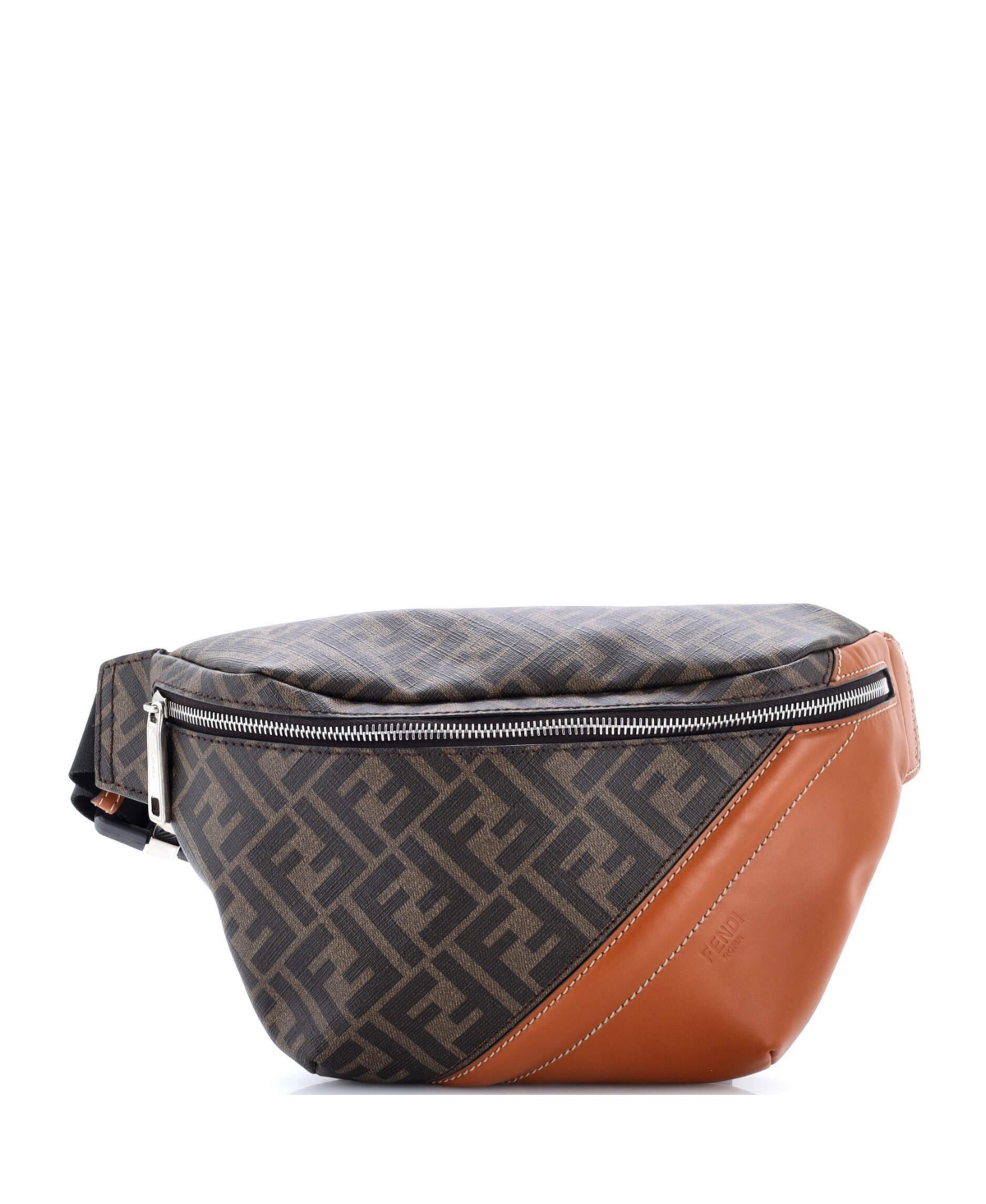 Click here for Pre-Owned Fendi Zip Belt Bag Zucca Coated Canvas a... prices