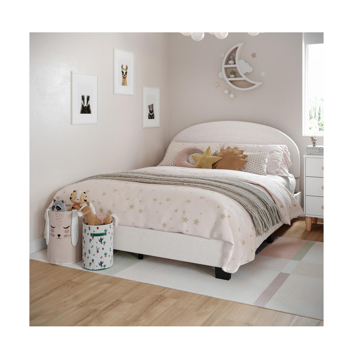 Click here for Buzz & Bloom Platform Bed Frame with Curved Headbo... prices