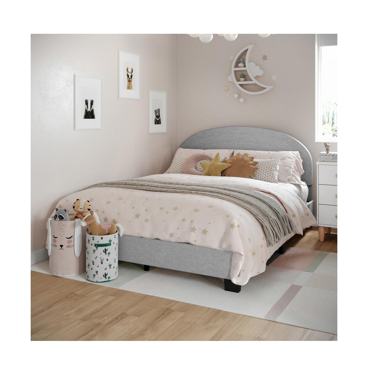 Click here for Buzz & Bloom Platform Bed Frame with Curved Headbo... prices