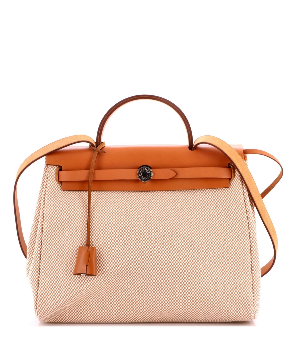 Click here for Pre-Owned HERMES 31 Herbag Zip Criss Viking Toile... prices