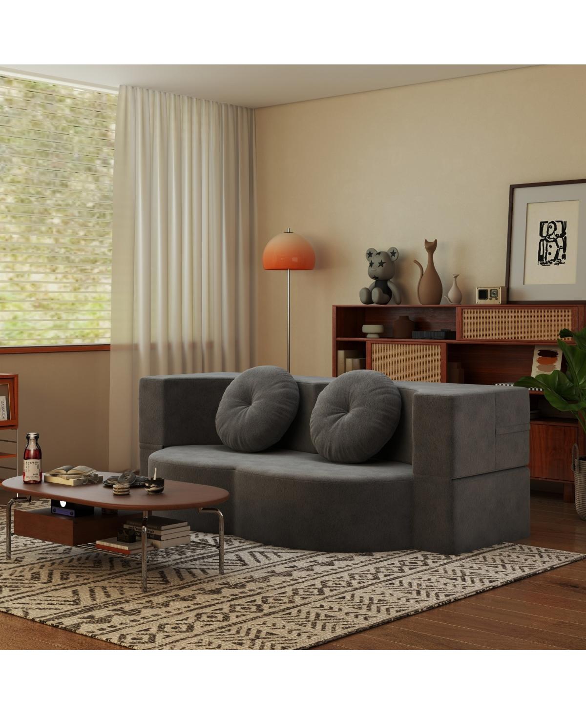 Click here for Streamdale Furniture Modern Floor Sofa with 2 Pill... prices