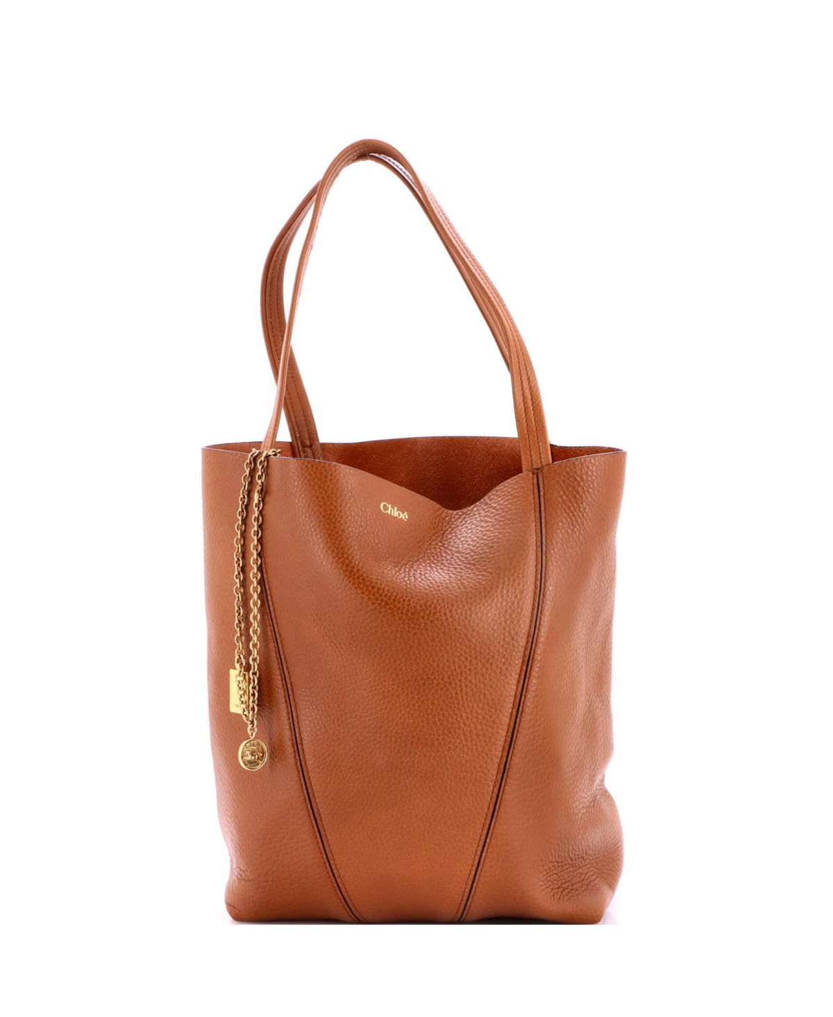 Click here for Pre-Owned Chloe Medium Spin Tote Leather - Brown prices