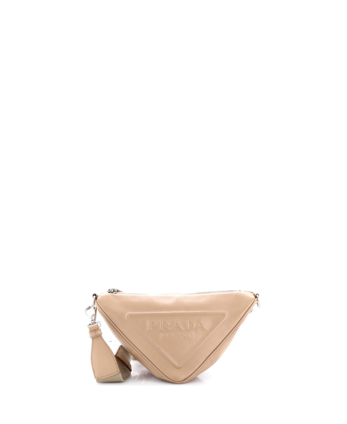 Click here for Pre-Owned Prada Mini Triangle Logo Zip Crossbody B... prices
