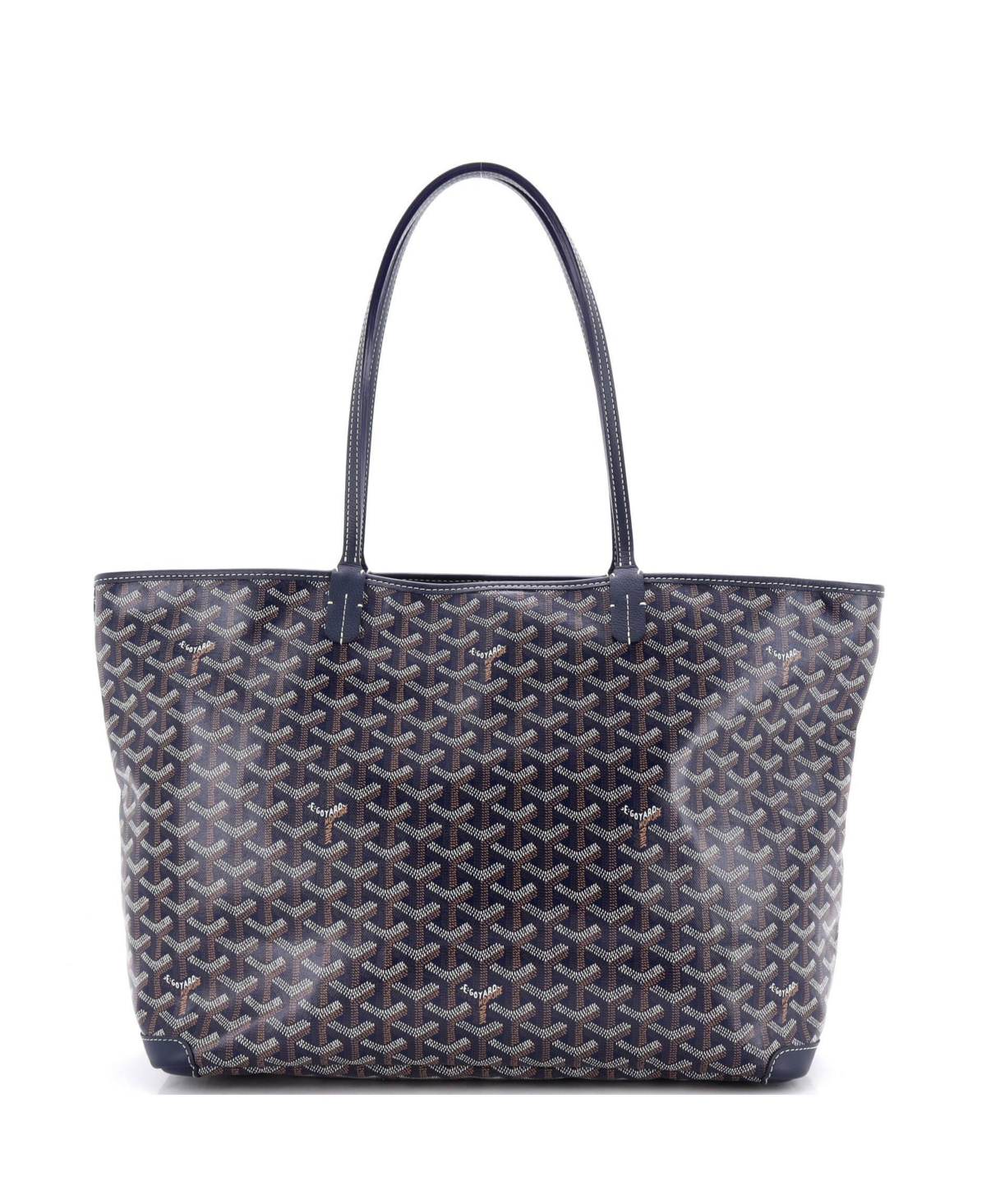 Click here for Pre-Owned Goyard Mm Artois Tote Coated Canvas - Bl... prices